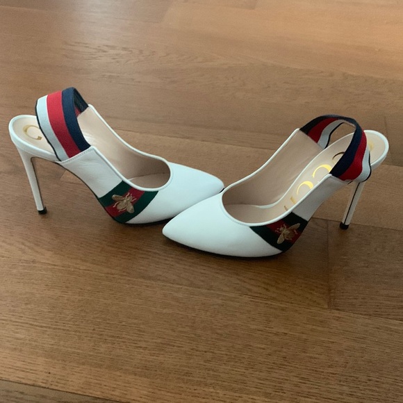 Gucci | Shoes | Gucci White Heels | Poshmark